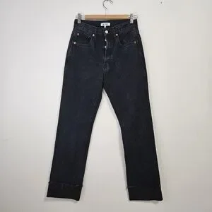 Re/Done | Jeans | Redone High Rise Loose Long Straight Leg Cuffed Jeans ...